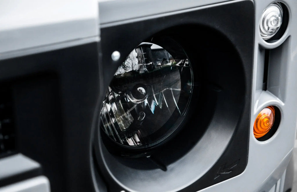 Land Rover Defender Shadow Chrome Headlights With Parking Bulb (RHD ...
